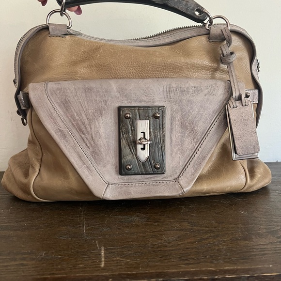 Joy Gryson | Bags | Joy Gryson Noemi Two Tone Leather Womens Satchel ...
